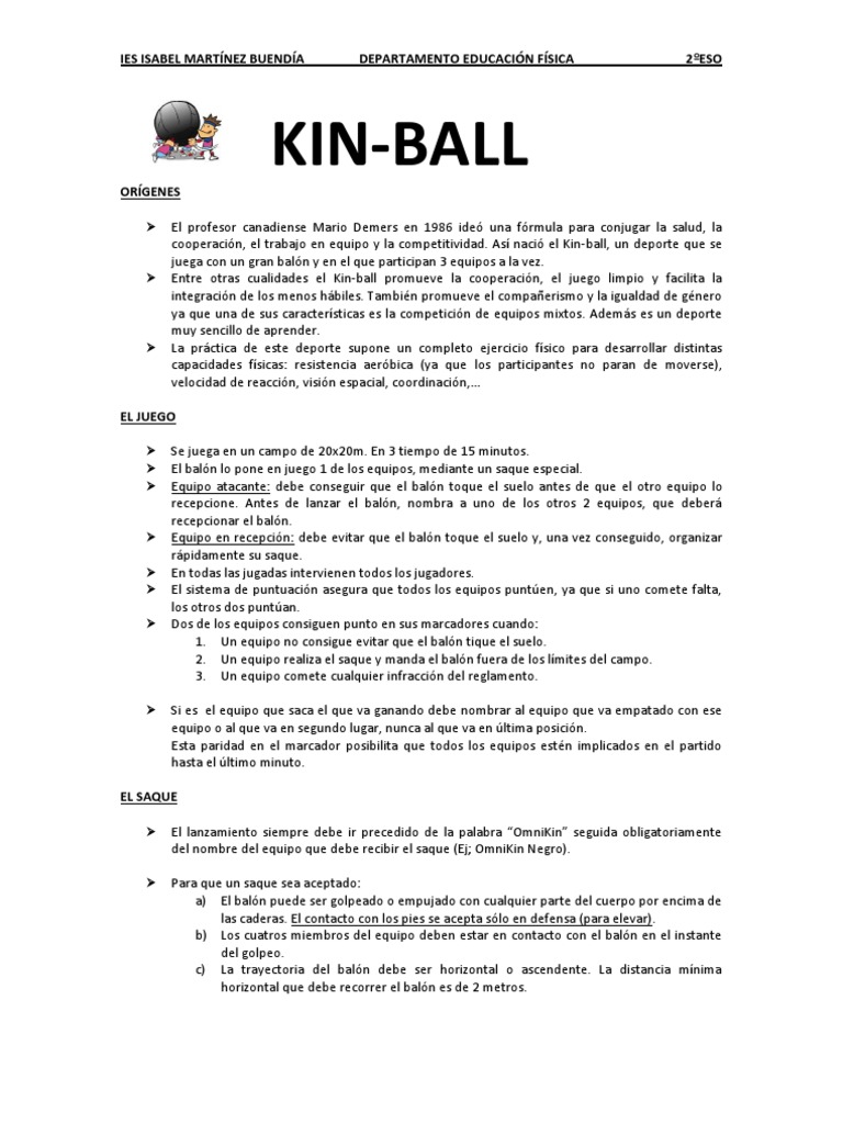 Kin Ball 2ºeso | PDF | Juego de azar | Ocio