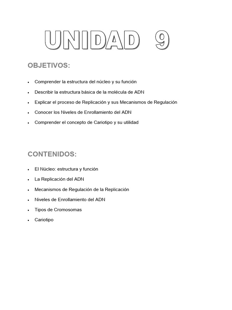 Unidad 9 Replic | PDF | Replicación De Adn | Nucleo celular