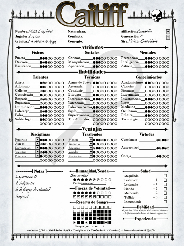 Caitiff Editable | PDF