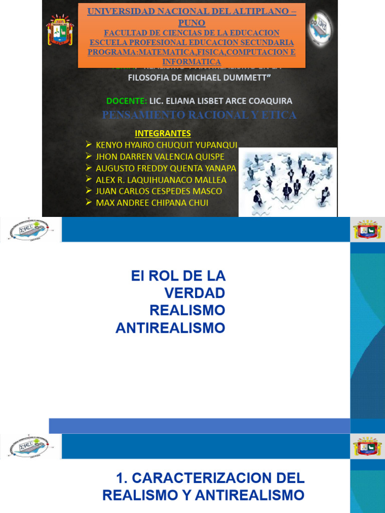 Realismo y Antirealismo en La Filososfia de Michael Dummett y Kenyo | PDF | Realismo filosófico ...