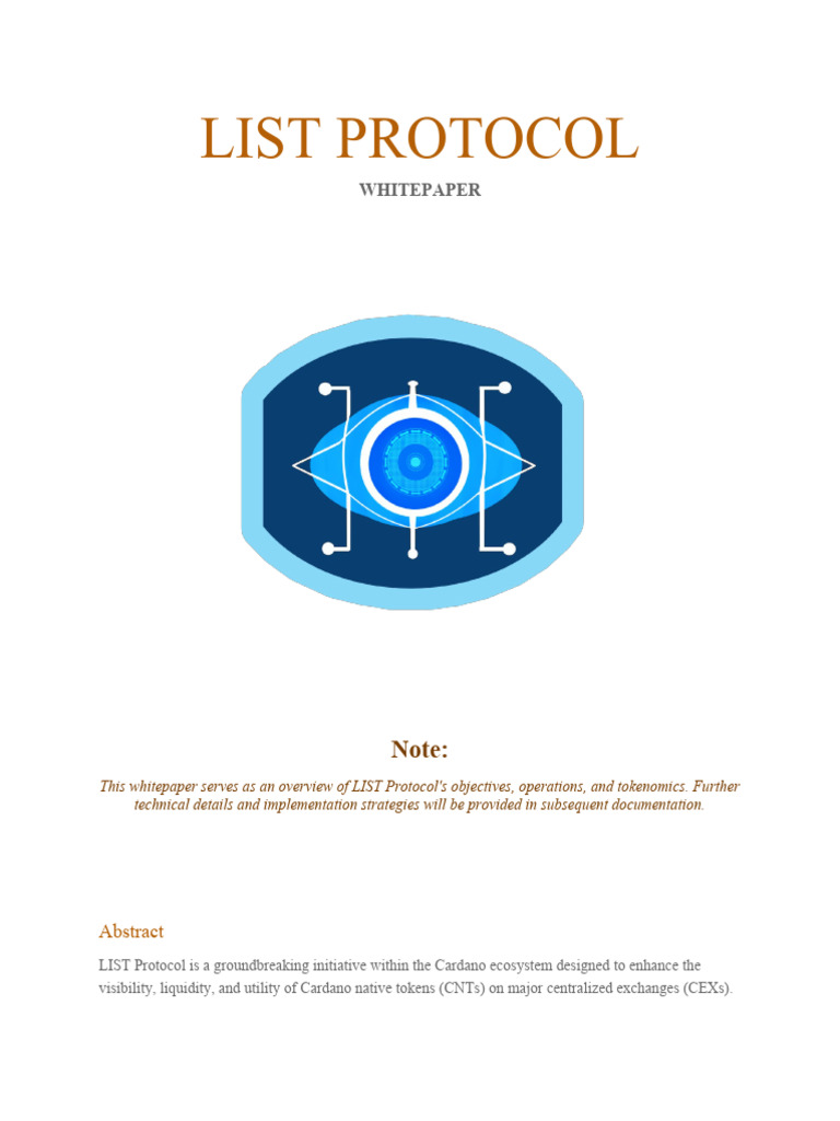 List Protocol - Whitepaper. | PDF | Cryptocurrency | Promotion (Marketing)