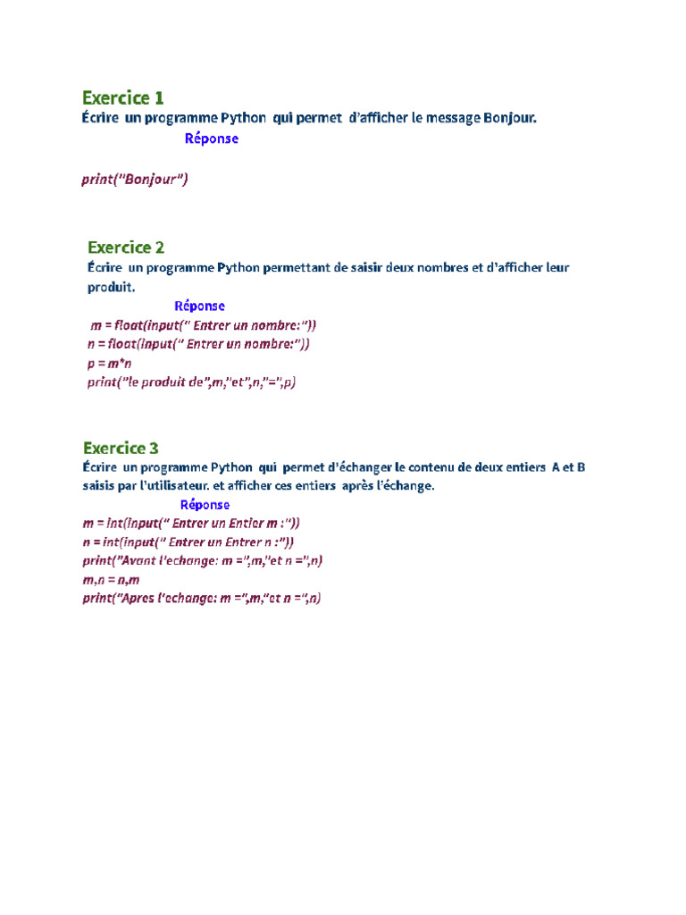 TP - 2 - Decouverte Python - Part1 | PDF