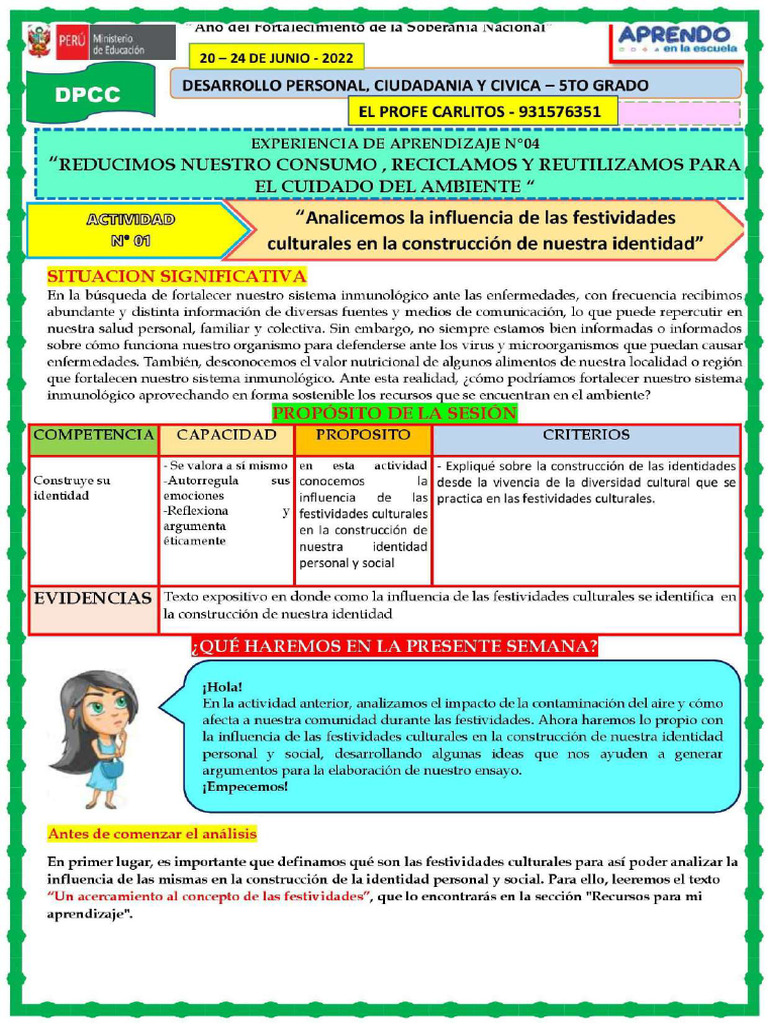 DPCC 5° Actv.1 - EDA 4 - Archivos JOSEPH PONCE | PDF