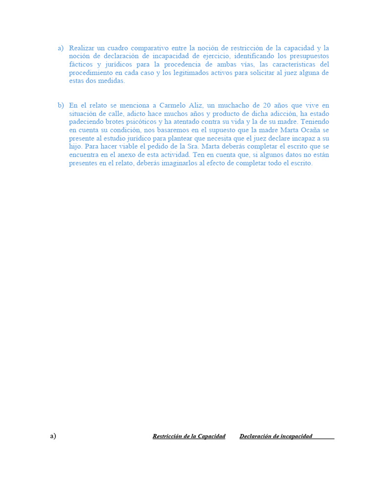Declaración de Incapacidad Legal | PDF | Invalidez | Documento de identidad