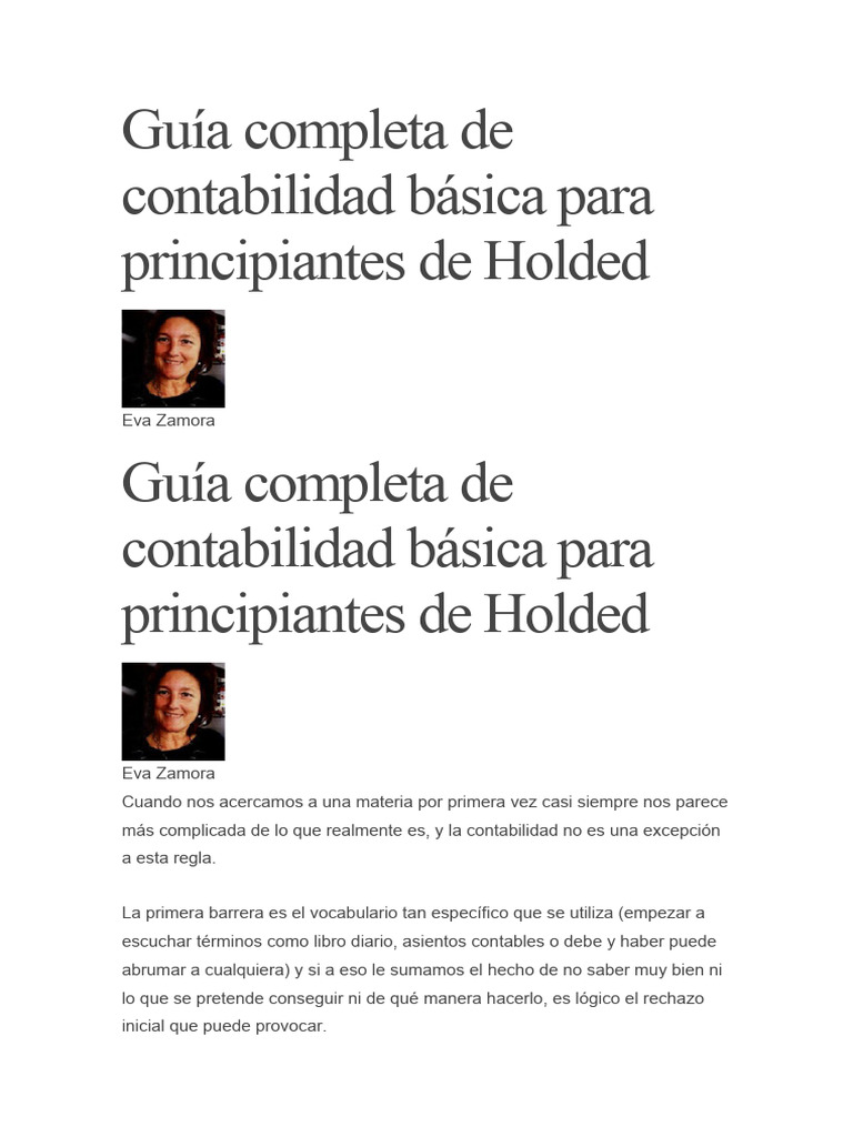 Guía de Contabilidad Básica para Principiantes | PDF | Contabilidad ...
