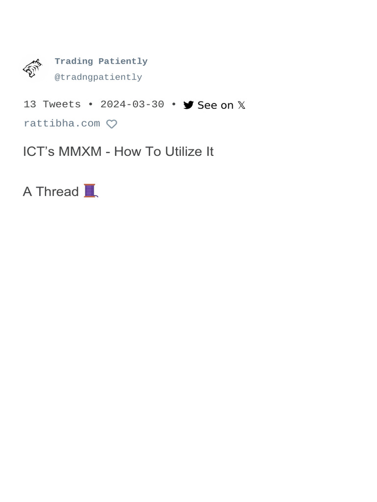 Ict's - MMXM - How - Thread - by - Tradngpatiently - Mar 30, 24 - From ...