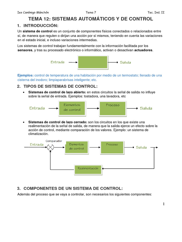 Sistemas Automáticos y Control en Ingeniería | PDF | Sistema de control ...