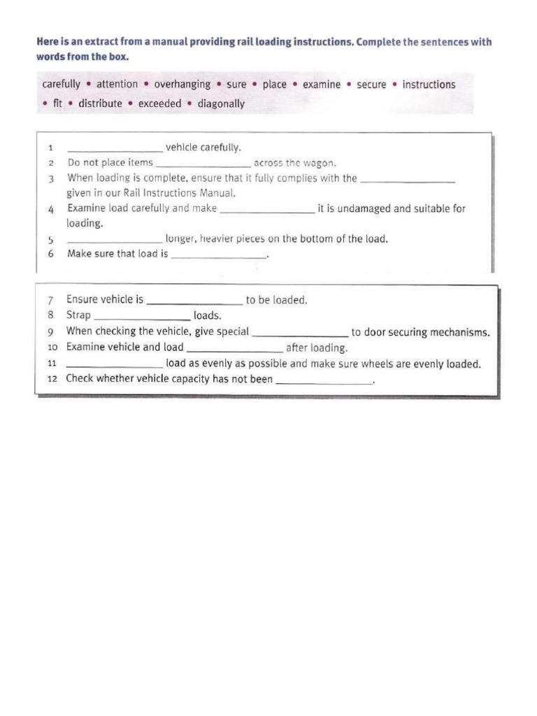 Loading Instructions | PDF