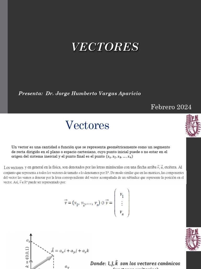 Vectores y Matrices | PDF | Vector Euclidiano | Espacio vectorial