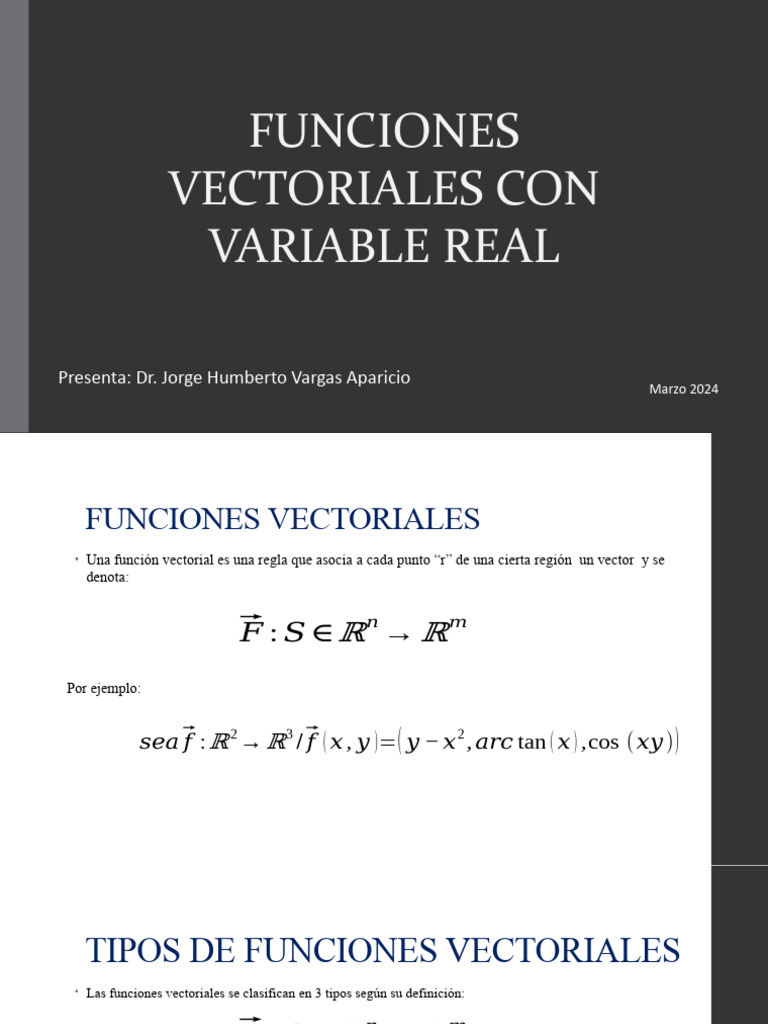 Funciones Vectoriales de Varable Escalar | PDF | Aceleración | Vector Euclidiano