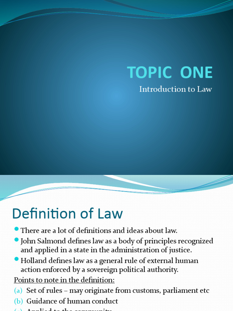 Introduction To Law | PDF | Sources Of Law | Supreme Courts