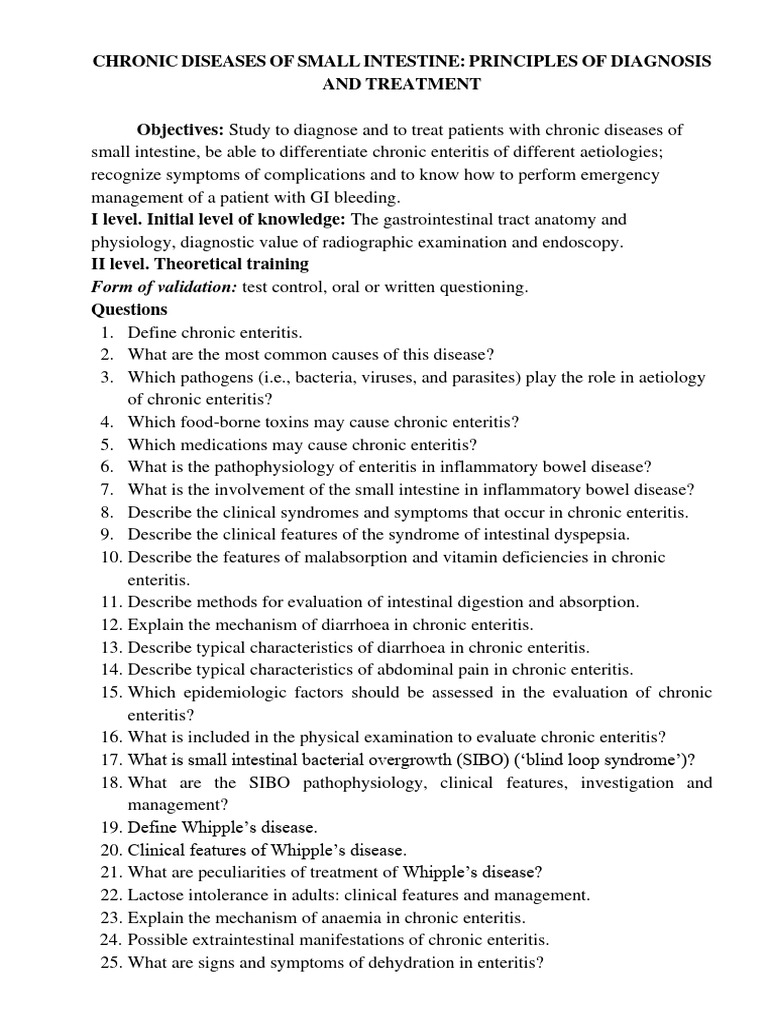 04-Chronic Diseases of Small Intestine | PDF | Coeliac Disease ...