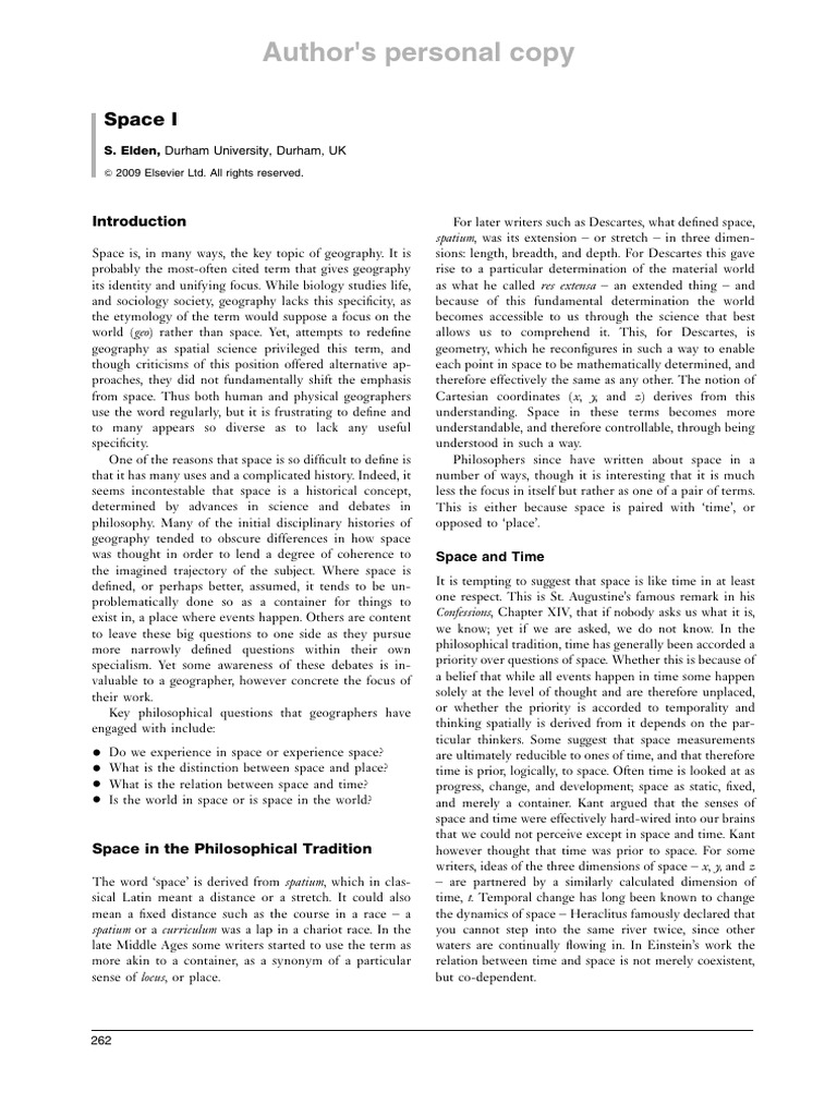 Space | PDF | Space | Time