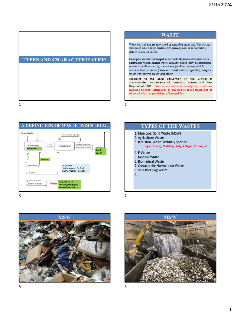 12 Types and Characterization | PDF | Waste | Municipal Solid Waste