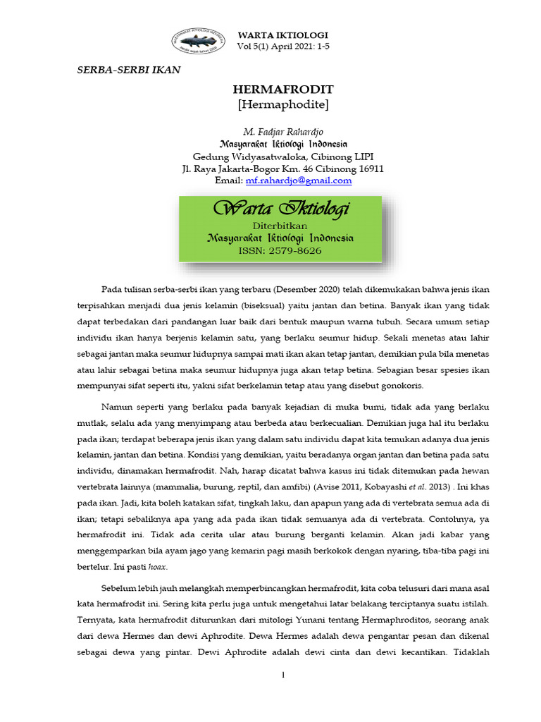 5 MF Rahardjo Hermafrodit | PDF