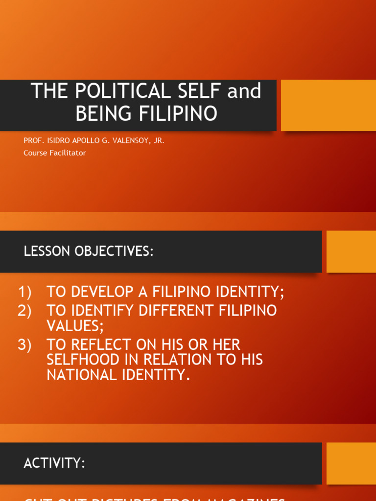 Lesson 8 The Political Self | PDF | Philippines | Social Psychology