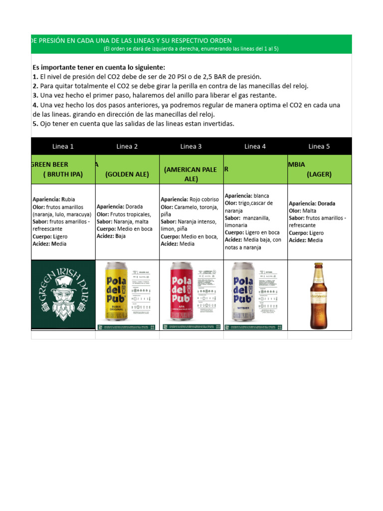 Formatos de Cata y de Registro Diario de Cerveza | Descargar gratis PDF ...