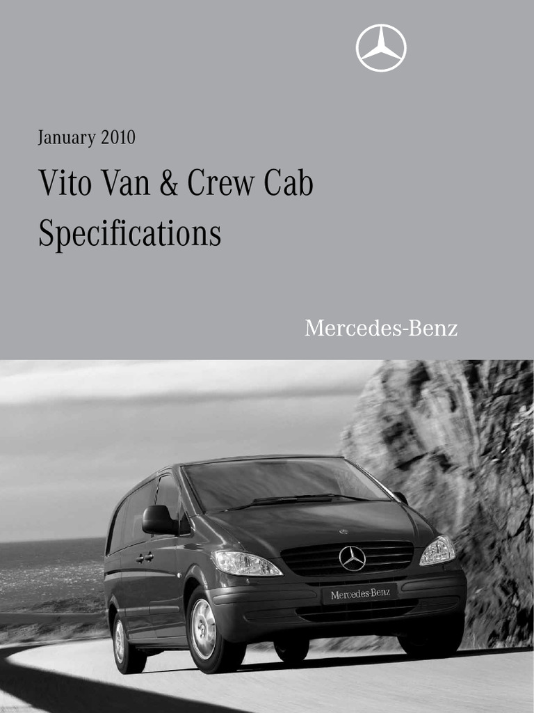 Mercedes Vito W639 Specifications Guide | PDF | Motor Vehicle | Vehicles