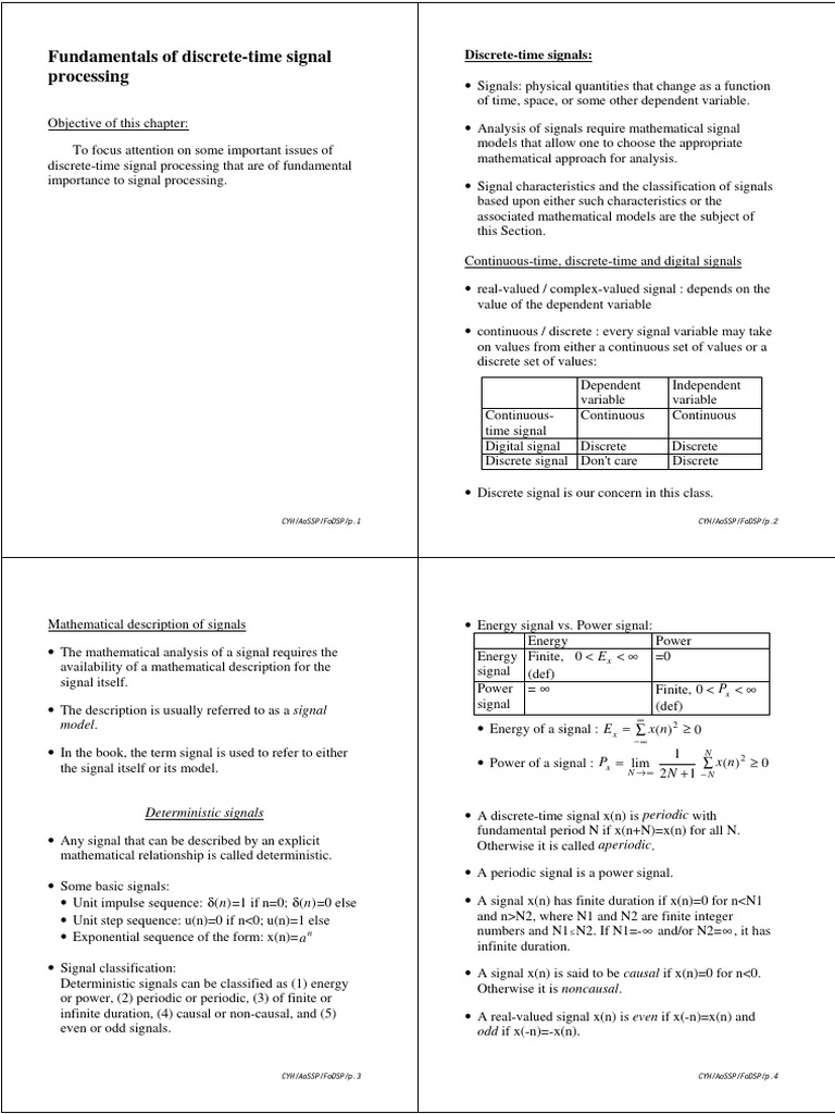 ss_fodsp | PDF | Discrete Time And Continuous Time | Mathematical Physics