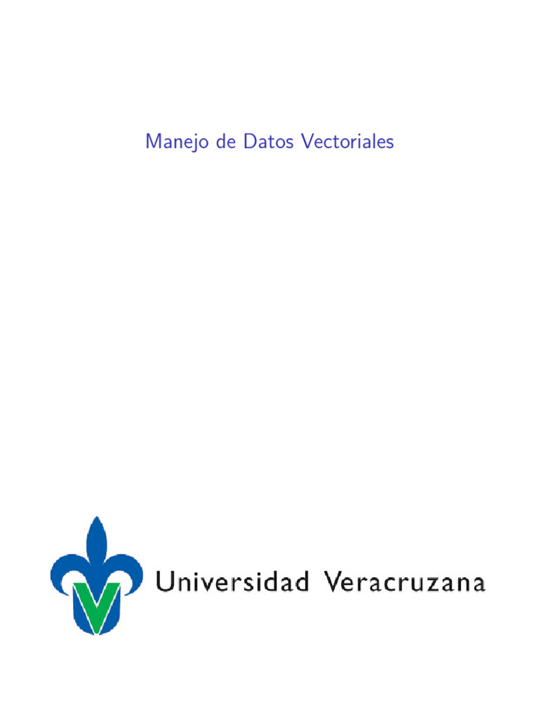 Manejo de Datos Vectoriales | PDF