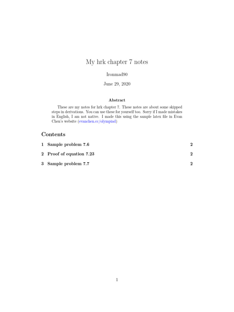 HRK Chapter 7 Notes | PDF | Force | Mechanics