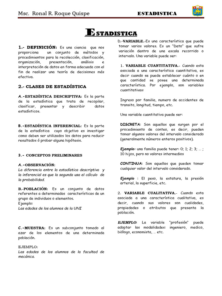 Estadistica 1 | PDF | Estadísticas | Histograma