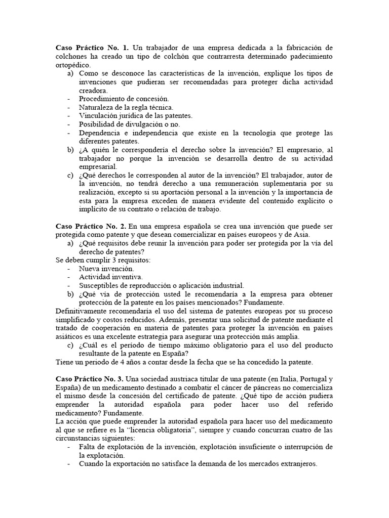 Caso PrÃ¡ctico MARCAS | PDF | Patentar
