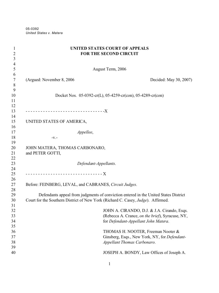 Appeal in Peter "One Eye Pete" Gotti Former Gambino Family Boss 2002 ...