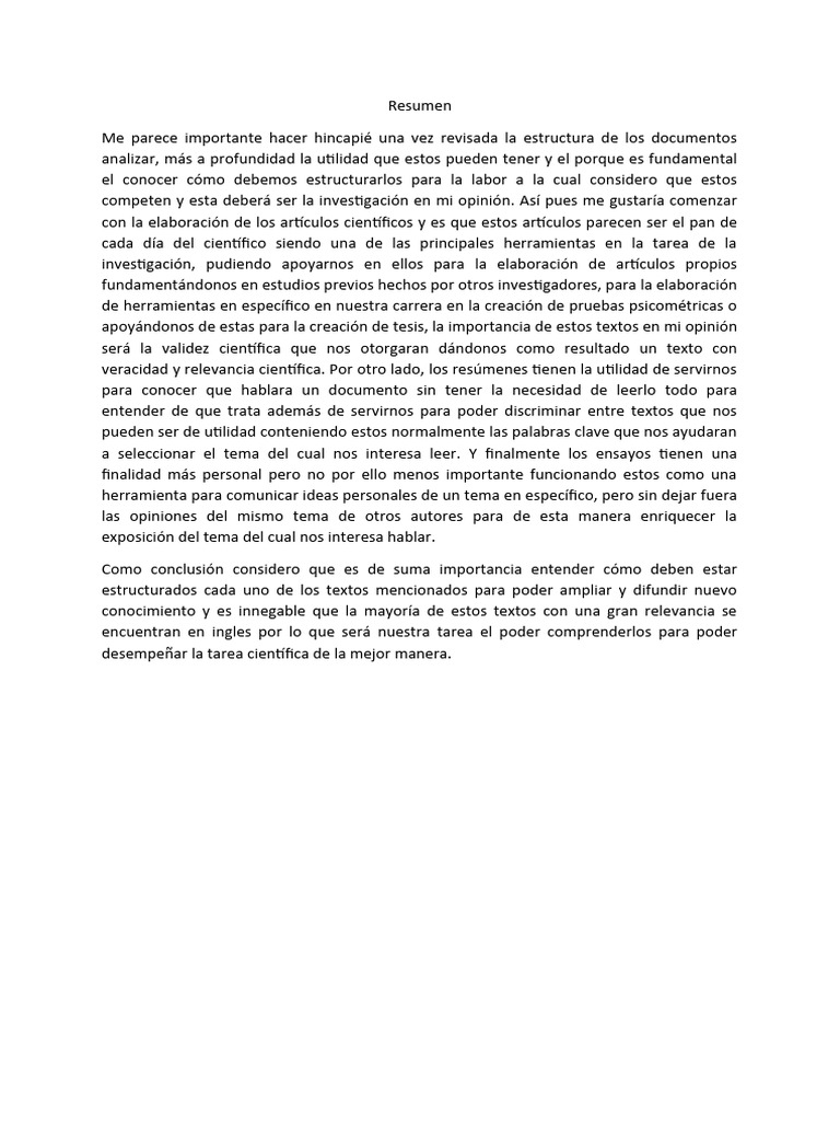 Resumen Estructura | PDF