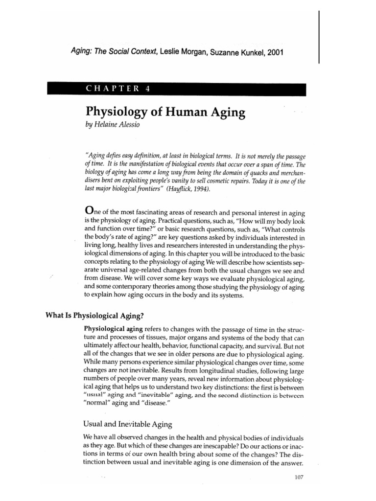 Physiology of Human Aging | PDF