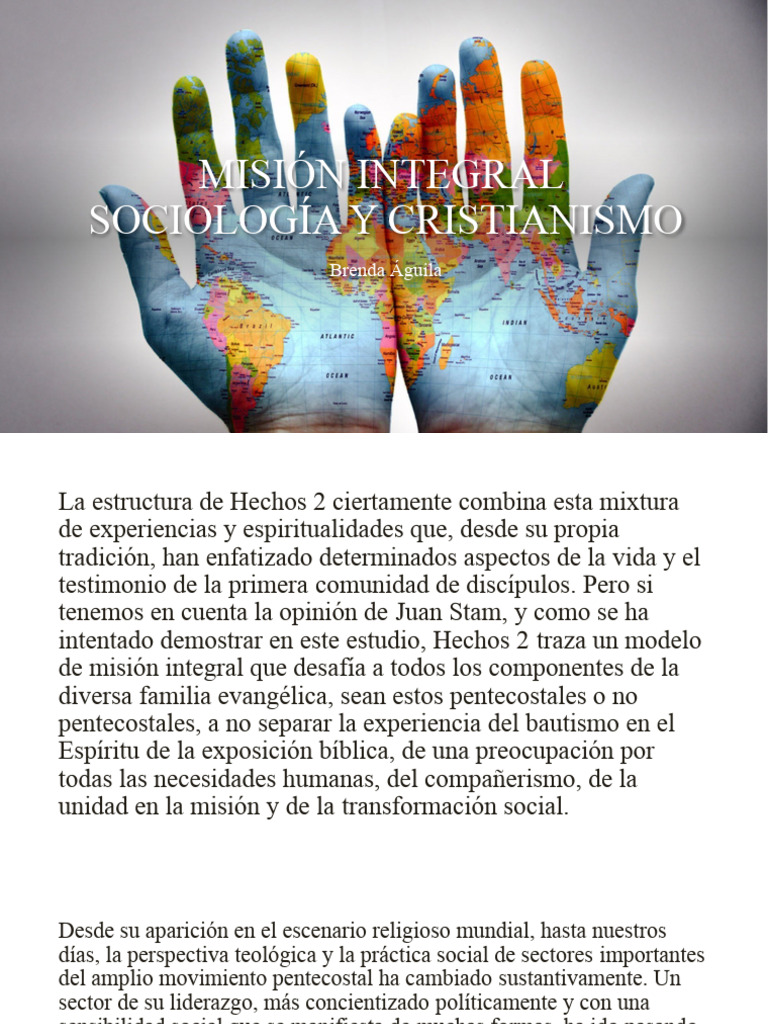 Misión Integral. | PDF | Pentecostalismo | Fe