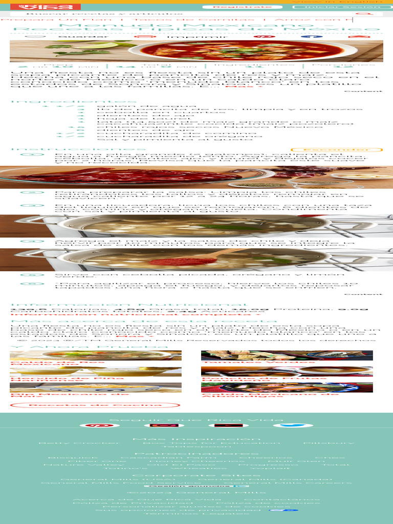 Receta de Menudo Mexicano - Recetas Típicas de México | PDF | Maíz ...