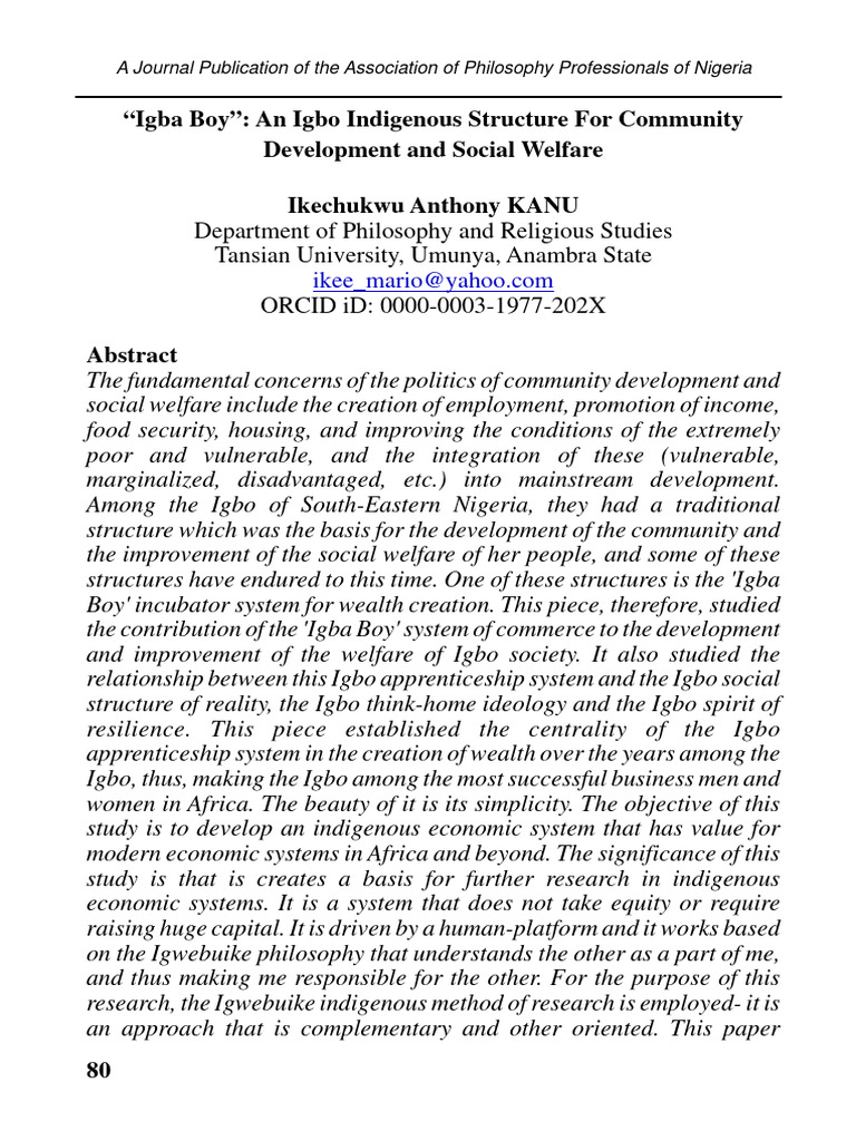 IGBA Boy | PDF | Apprenticeship | Igbo People