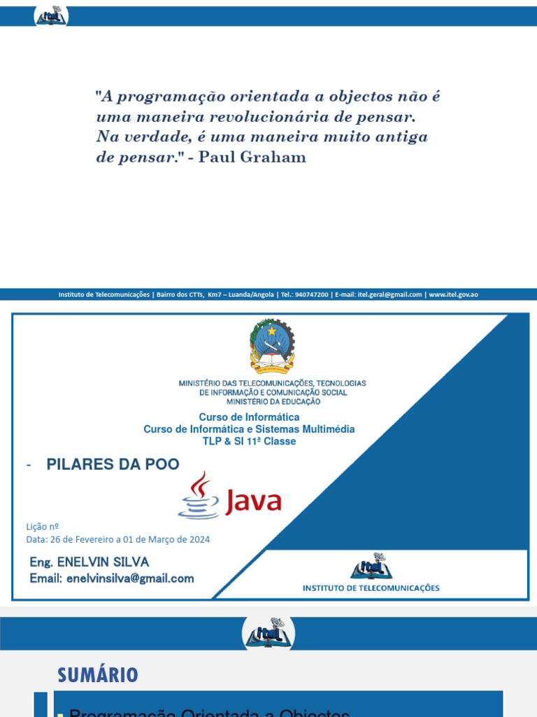 Pilares Da POO | PDF | Classe (programação de computadores ...