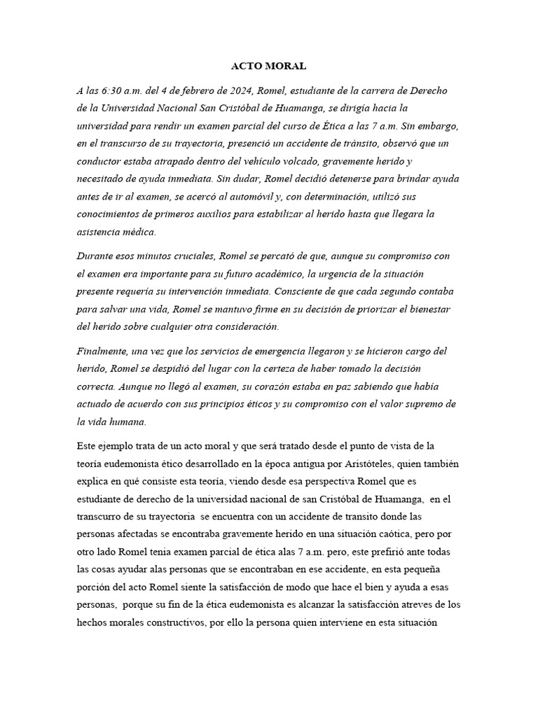 Acto Moral | PDF | Moralidad