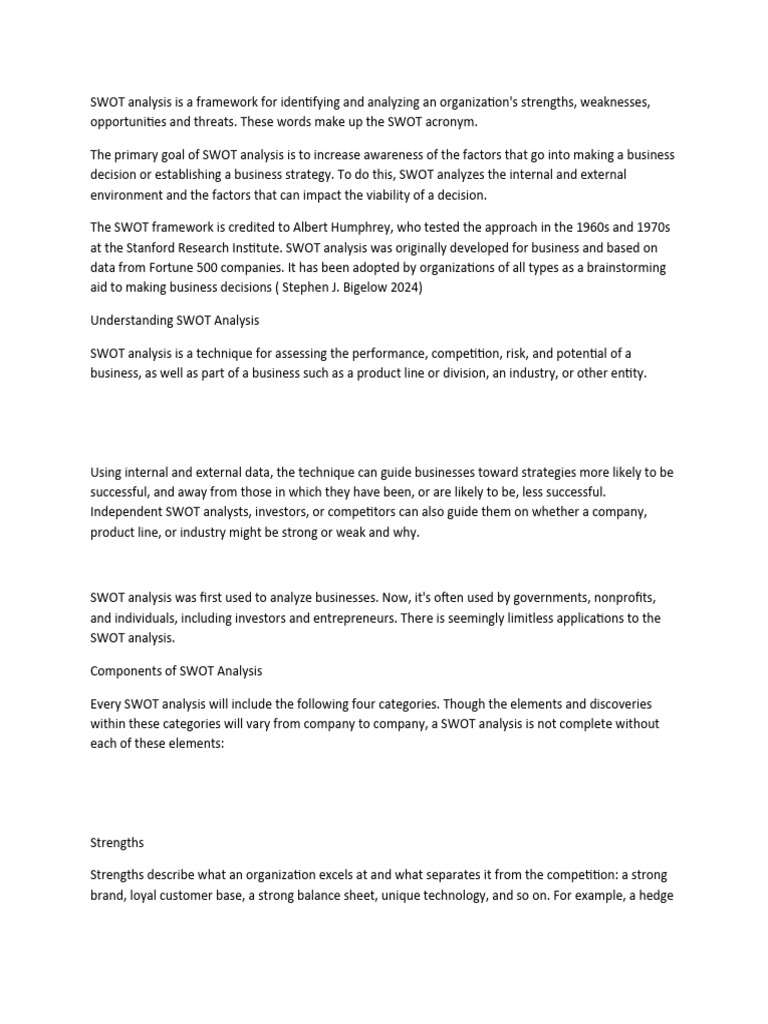 SWOT Analysis I-WPS Office | Download Free PDF | Swot Analysis ...