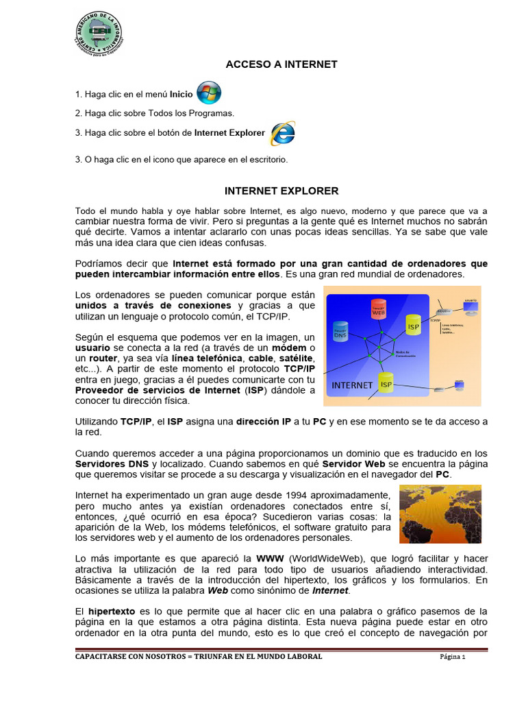Manual de Internet Basico | PDF | Red mundial | Internet y web