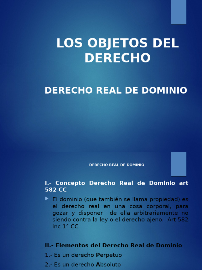 Derecho Real de Dominio | PDF | Propiedad | Ley de recursos naturales