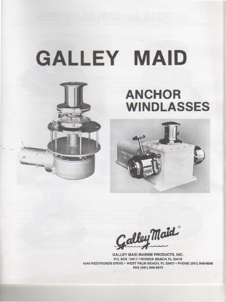 Anchor Windlasses Catalog | PDF