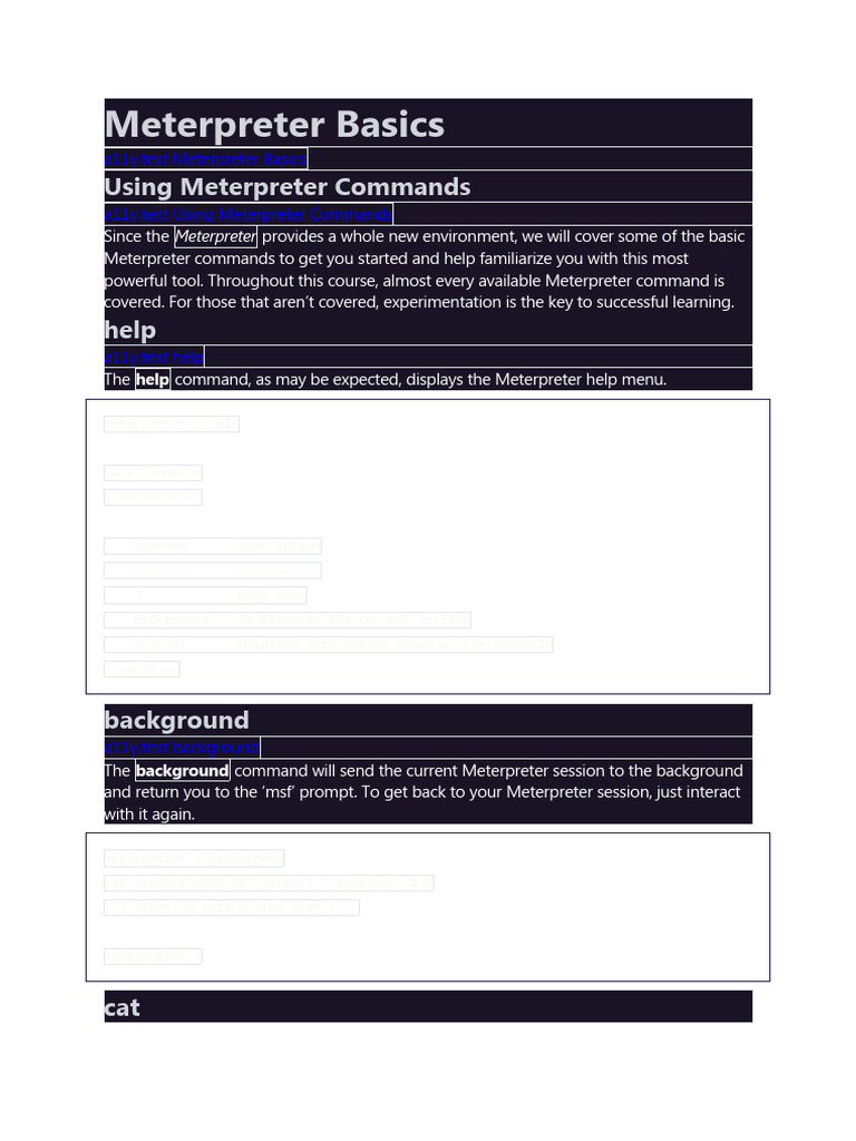 Meterpreter Basics | PDF | Computer File | File Transfer Protocol