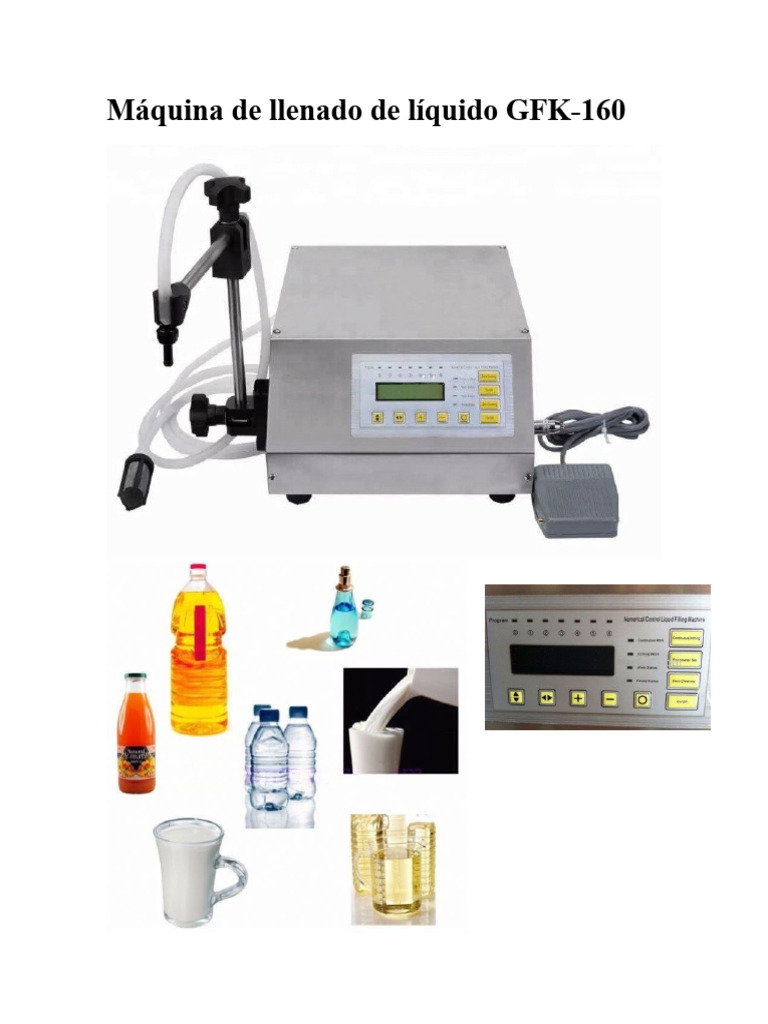 Máquina de Llenado de Líquido GFK-160 | PDF