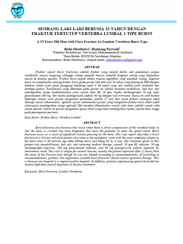 7-Case Report-Seorang Laki-Laki Berusia 33 Tahun Dengan Fraktur Tertutup Vertebra Lumbal 1 Tipe ...