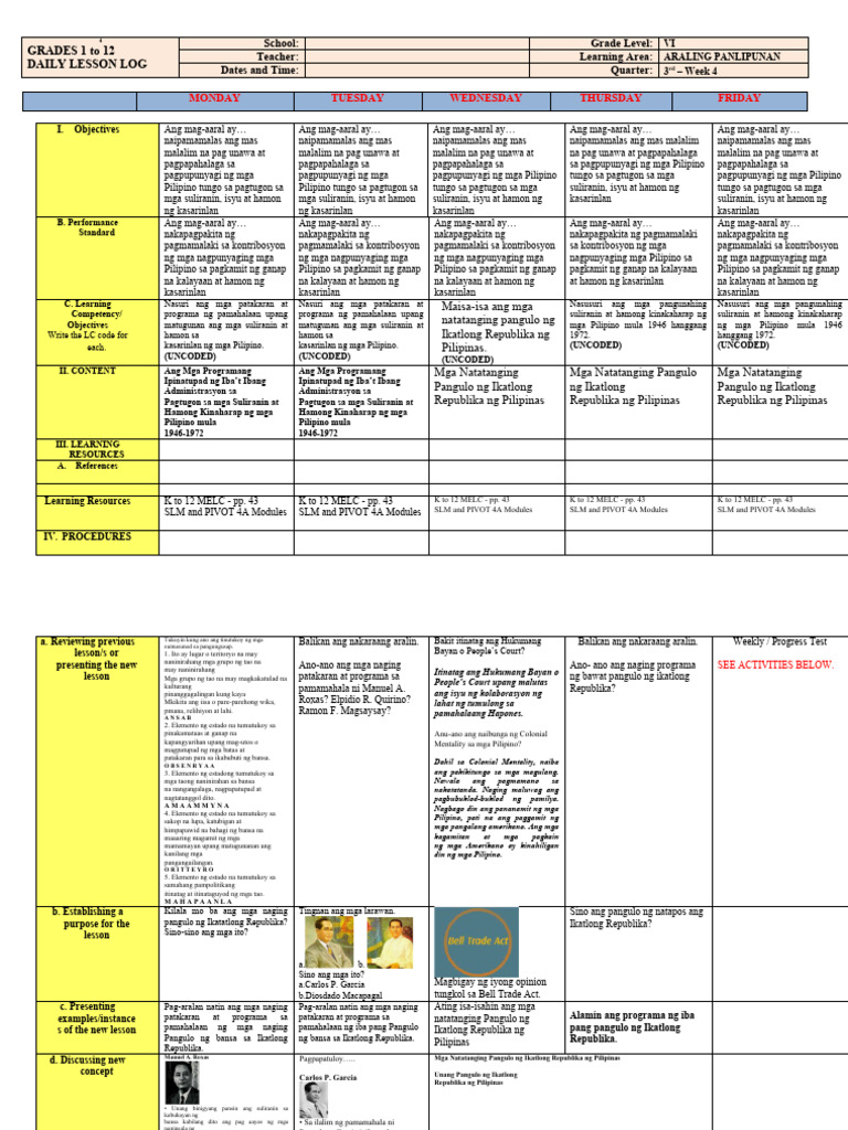 Ap6 Week 4 - Q3 | PDF