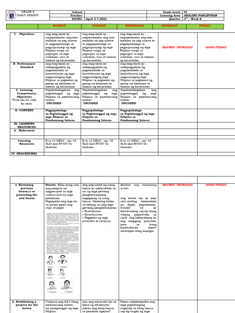 Ap6 Week 8 - Q3 | PDF