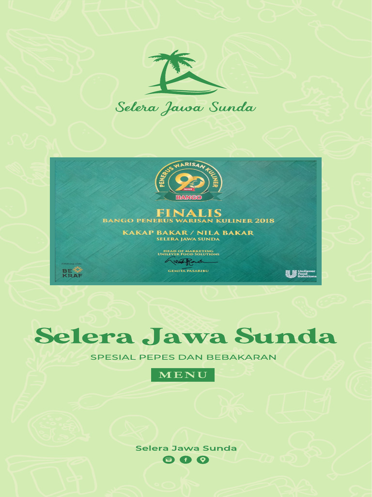 Menu SJS 2023 | PDF