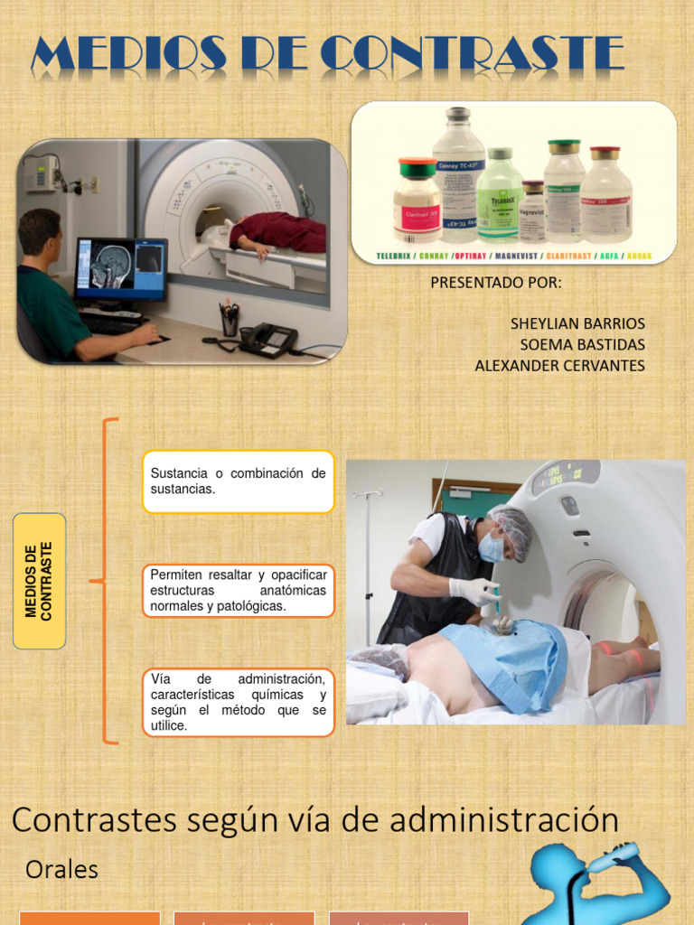 Medios de Contraste en Radiología | PDF | Sal (química) | Radiología