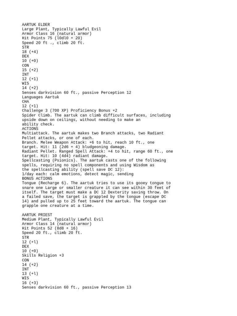 Text Monsters | PDF | Dungeons & Dragons