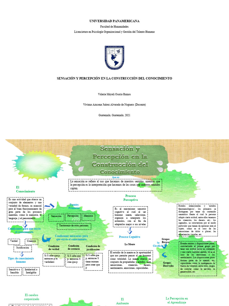 Mapa Conceptual Psicologia | PDF | Percepción | Conocimiento