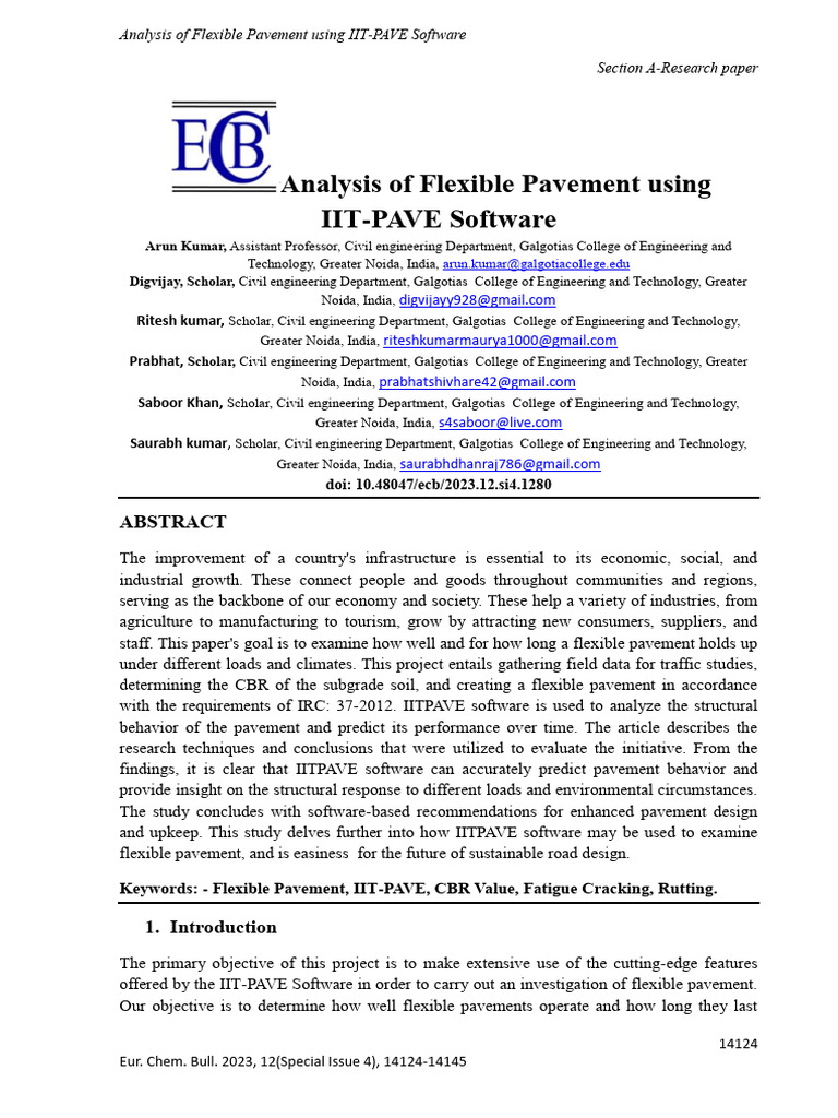 IIT-PAVE Software for Flexible Pavement Analysis | PDF | Road Surface ...