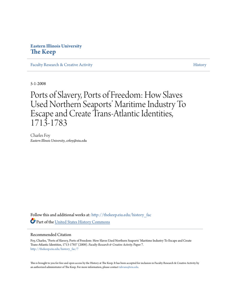 Ports of Slavery Ports of Freedom (1713 - 1783) | PDF | Atlantic Slave ...